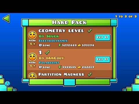 Geometry Dash| Map Packs: Hard Pack - YouTube