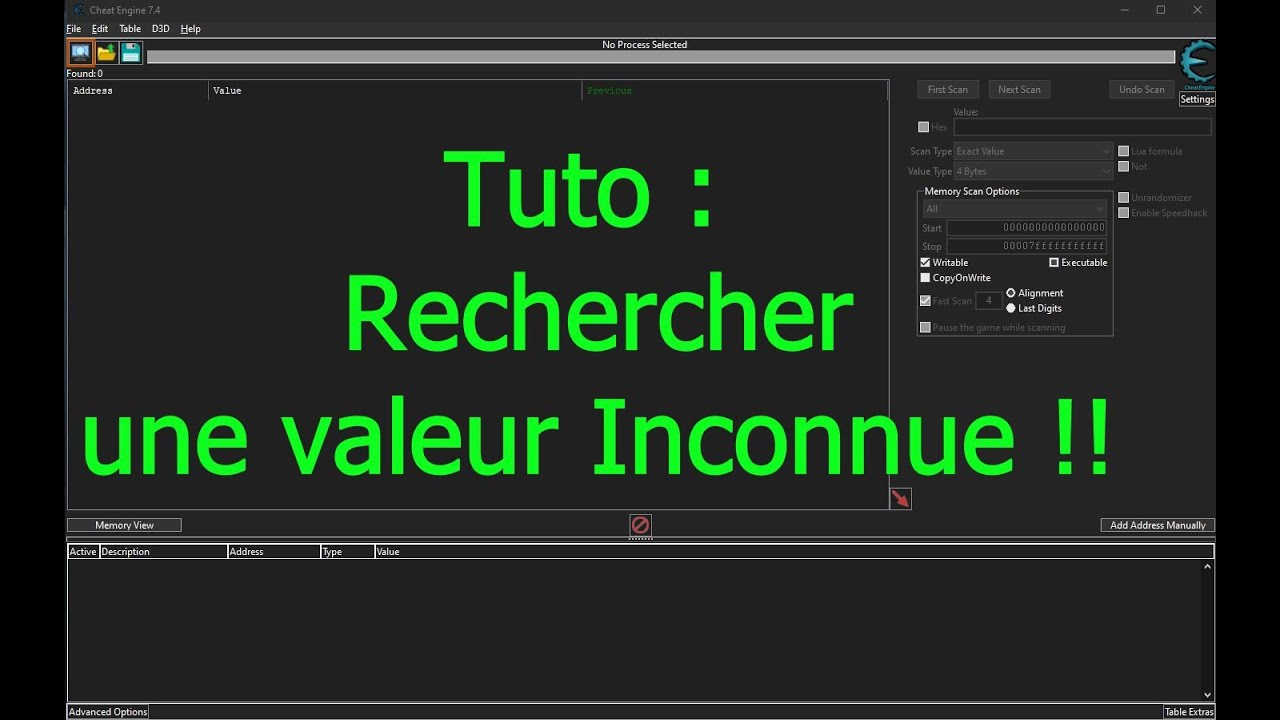 Cheat Engine : Tuto Valeur inconnue! - YouTube