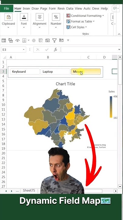 How to insert dynamic field map in excel #dataanalytics #dynamic#map # ...