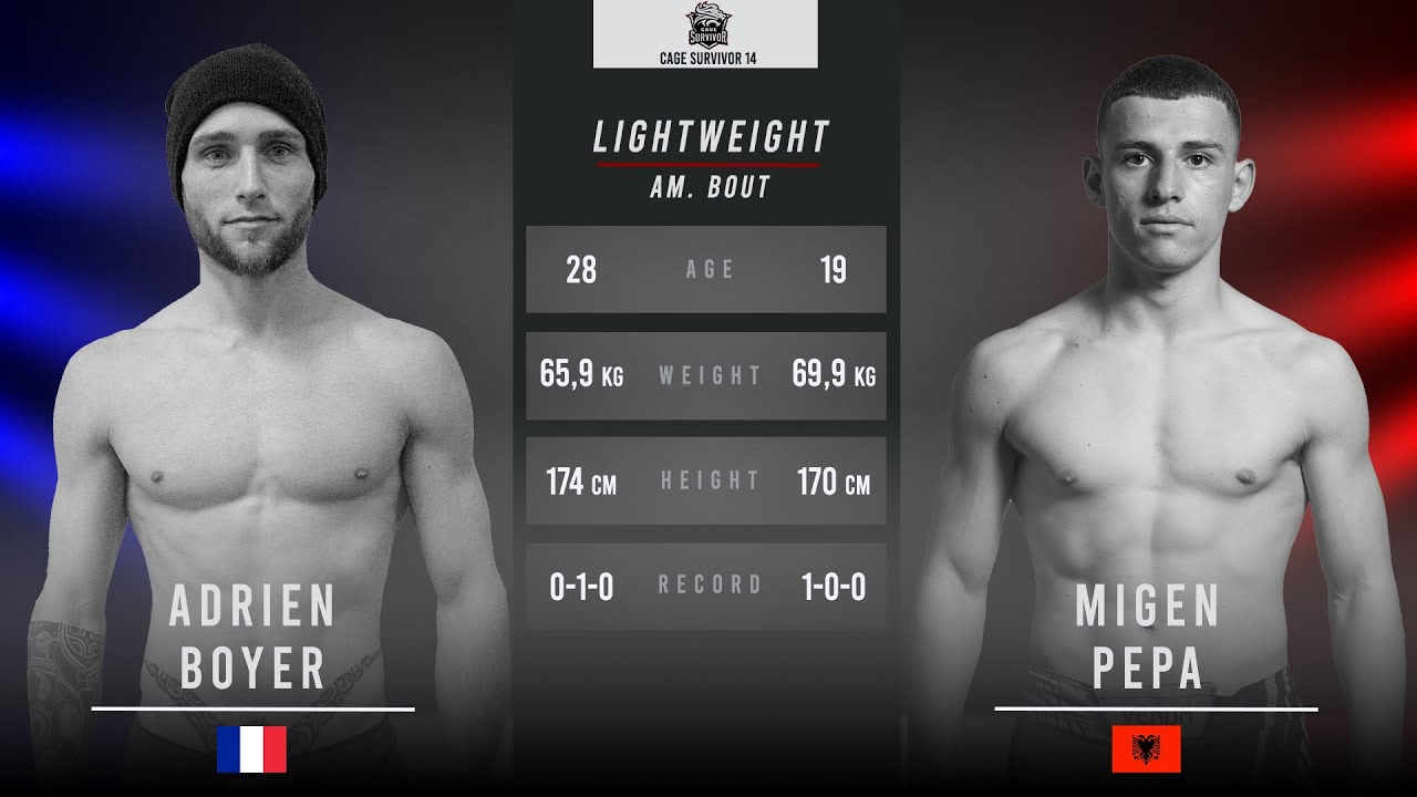 Cage Survivor 14: Adrien Boyer vs. Migen Pepa Full Fight - YouTube