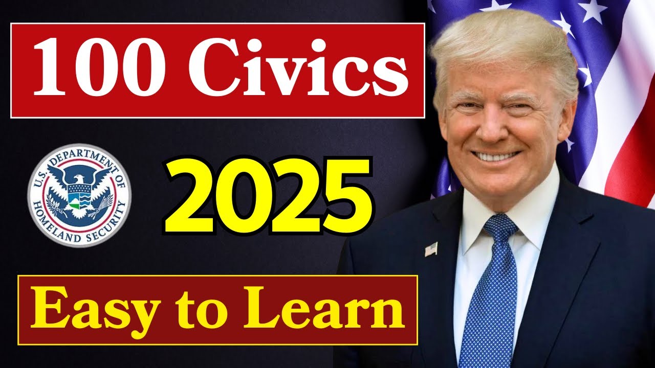2025 (EASY Memorize) USCIS Official 100 Civics Questions & Answers for ...