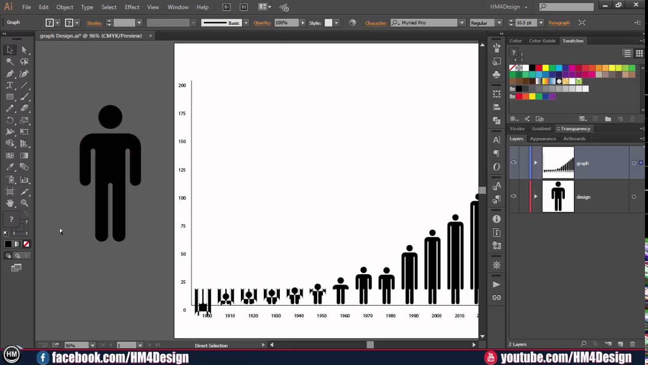 39.03 Graph Design - Illustrator تعلم - YouTube