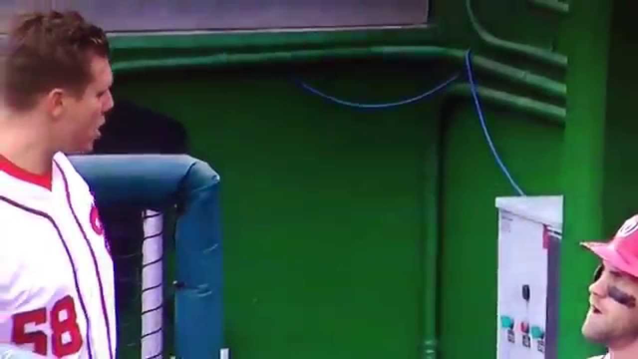 Jonathan Papelbon and Bryce Harper fight in their dugout after a ...