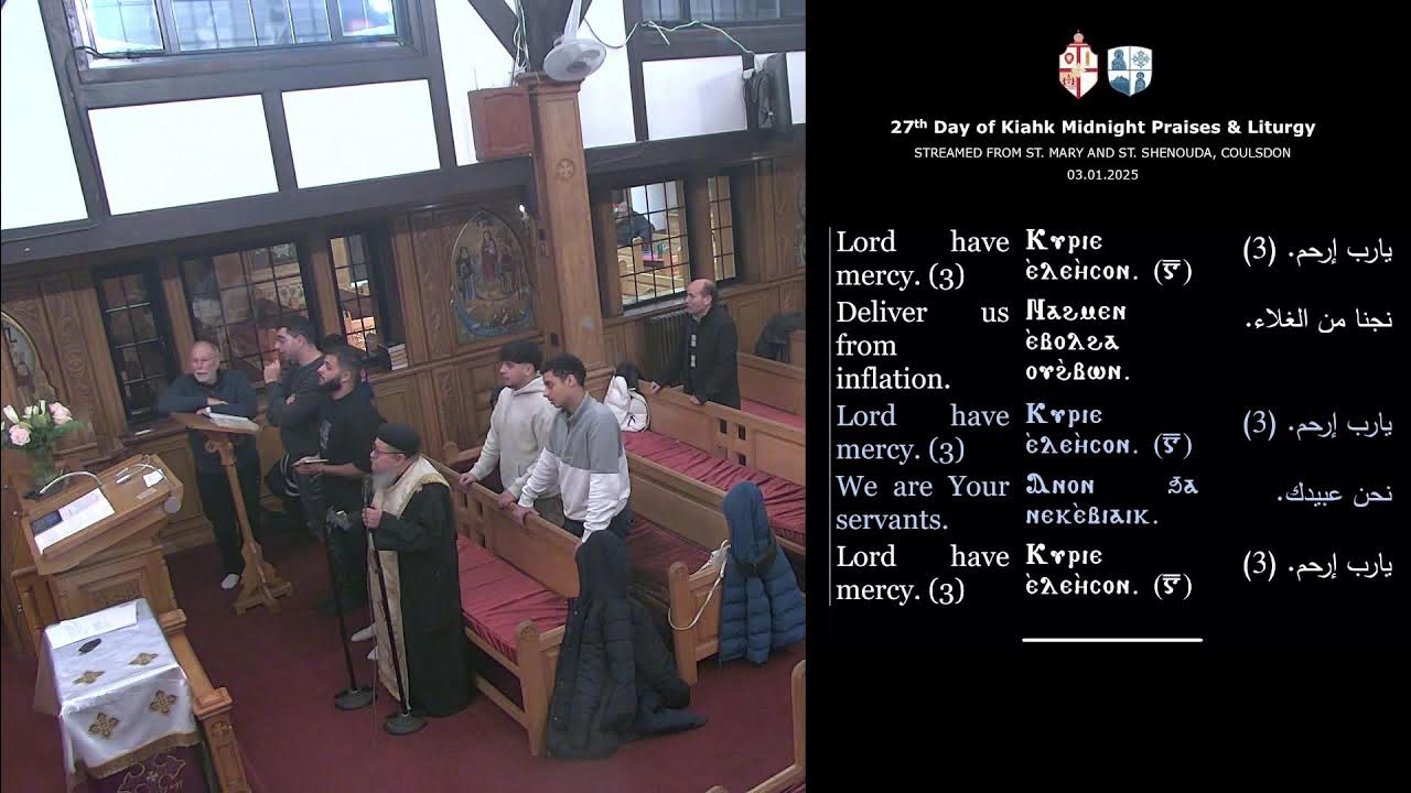 SMASS live Stream - Kiahk Midnight Praises (04/01/2025) - YouTube