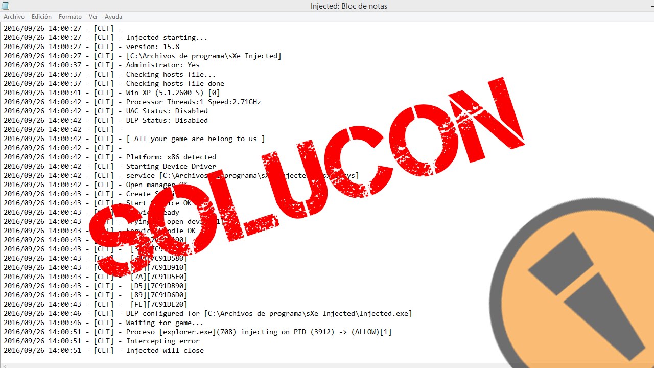 Resolvendo problema do sxe injected sxei sys Português - YouTube