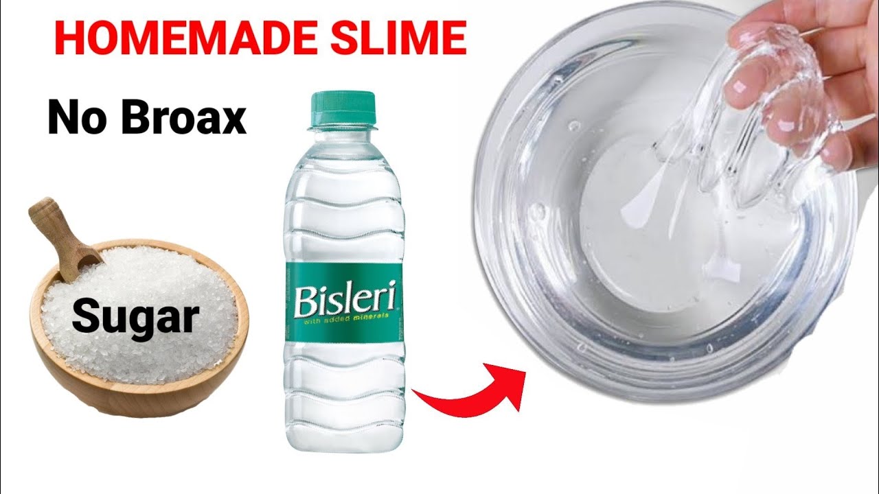 No Glue No Borax Only Water & Sugar Slime/How to make Slime without borax/Homemade slime/DIY ...