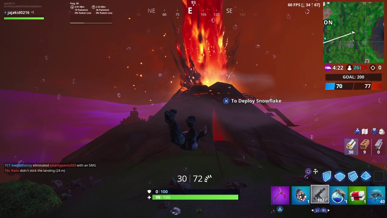 FORTNITE VOLCANO ERUPTING! - YouTube
