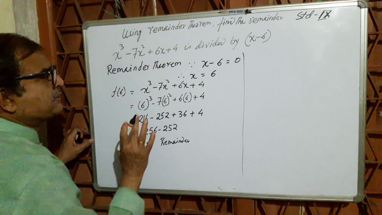 Algebra - REMAINDER THEOREM #part2 - YouTube