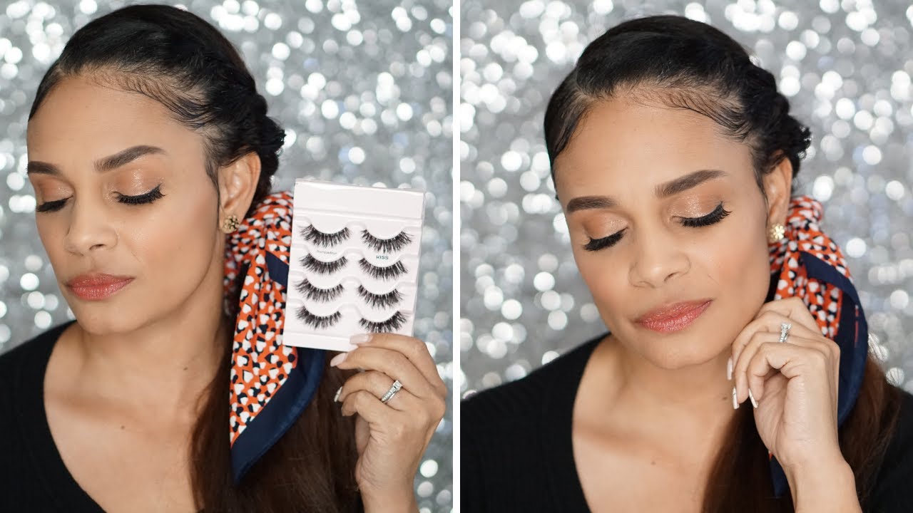 How To Apply False Eyelashes For Beginners - YouTube
