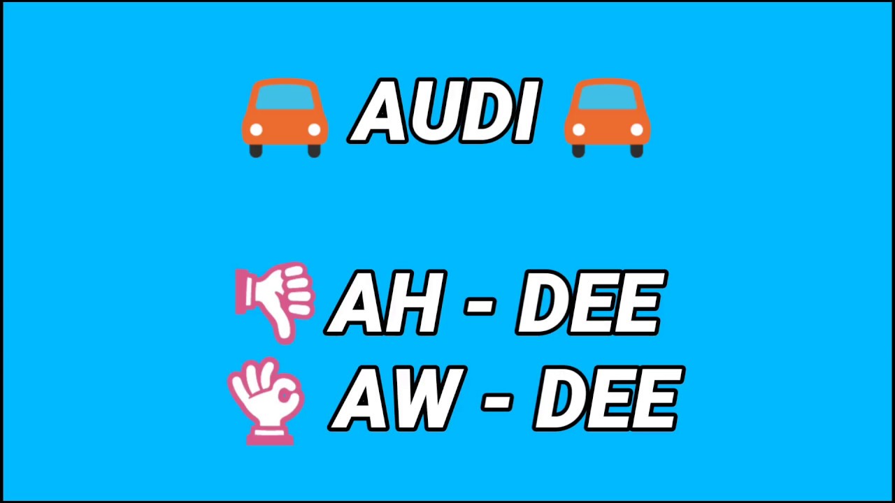 🔥How to pronounce famous car brands ? 👌 Part 1 - YouTube