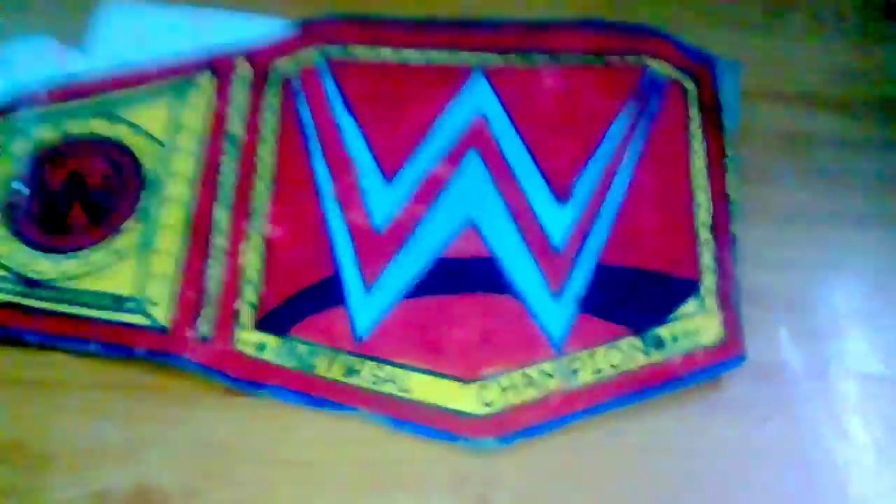 My homemade wwe belt collection - YouTube
