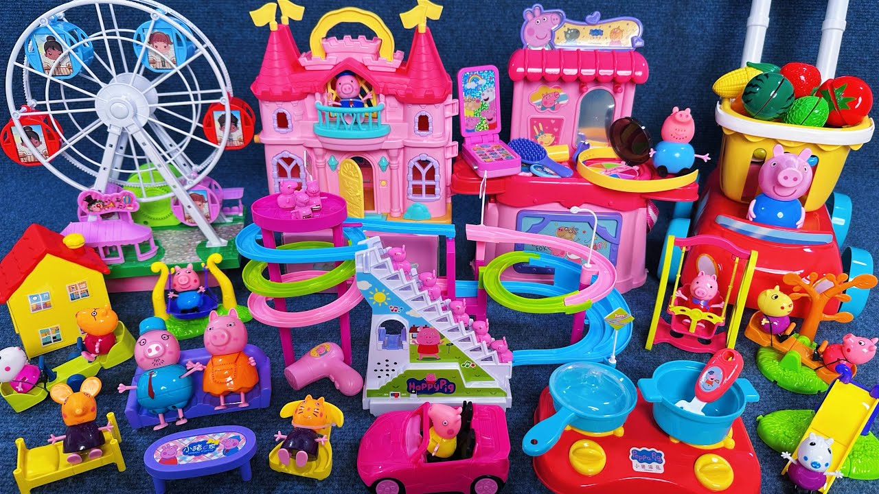 11 Minutes Satisfying with Unboxing Peppa Pig Super Slide Playground ...