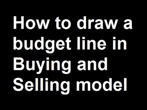 How to draw a budget line in Buying and Selling model - YouTube
