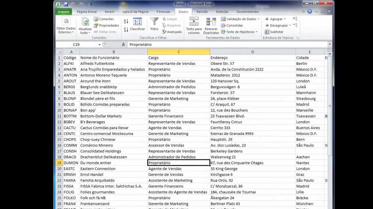 VideoAula - Impotando CSV no Excel 2010 - YouTube