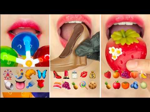 #364 Eating MUKBANG ASMR SOUNDS 🍒🔴🍓🍌🍏🥑