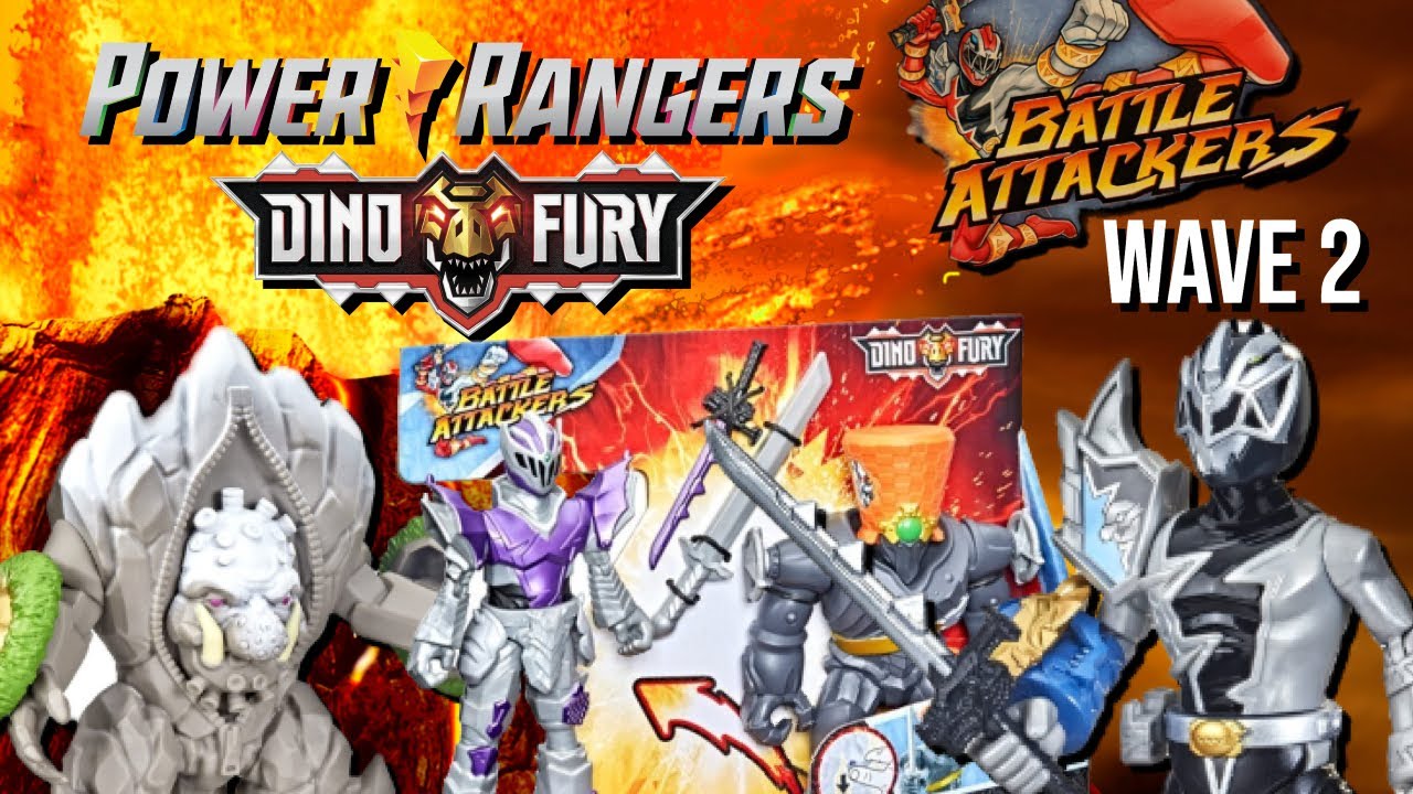 Power Rangers Dino Fury Battle Attackers Wave 2 (Black Ranger vs ...