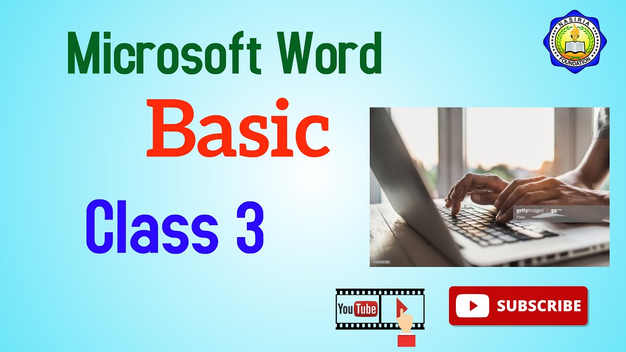 MS Word Basic To Advanced Class 3 - YouTube