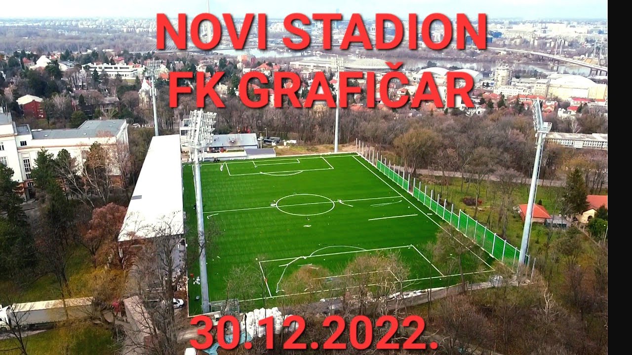 #350 POSTAVLJENA TRAVA NA NOVOM STADIONU FK GRAFIČAR PRVI DRON VIDEO ...