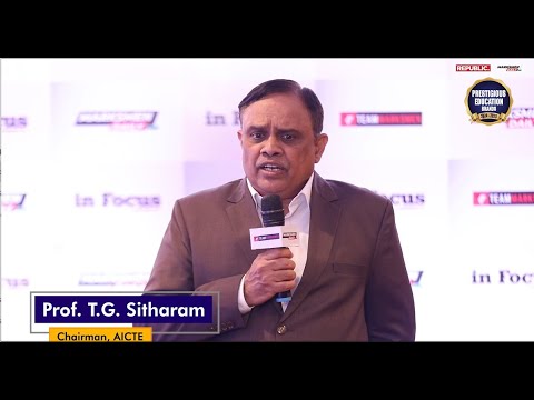 In conversation with Prof. Sitharam T.G, Chairman of AICTE - YouTube