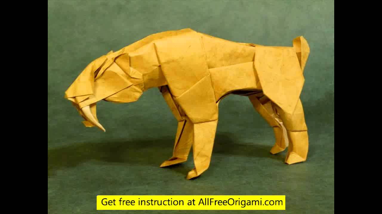 origami tiger instructions - YouTube