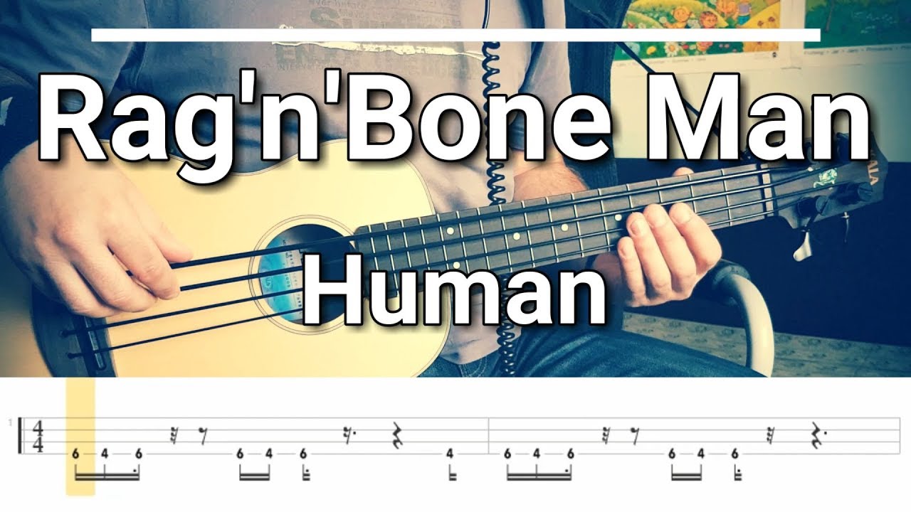 Rag'n'Bone Man - Human (Ukulele Bass Cover) Tabs - YouTube