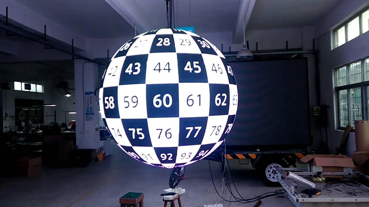 Sphere shaped led screen - YouTube