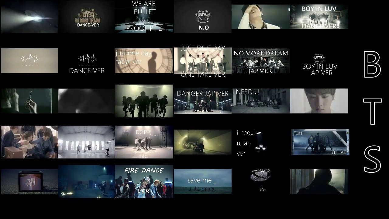 EVERY BTS MV playing at the same time - YouTube
