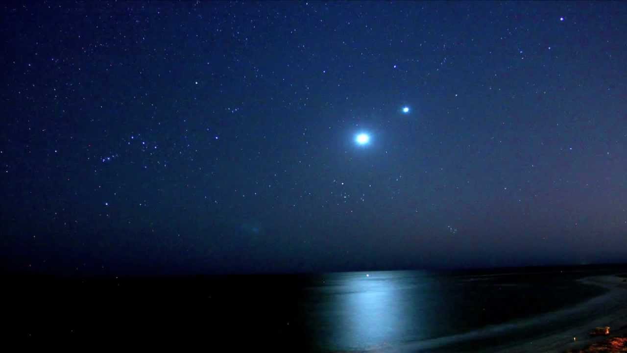 Beach Moonset and Astro Time-Lapse - YouTube