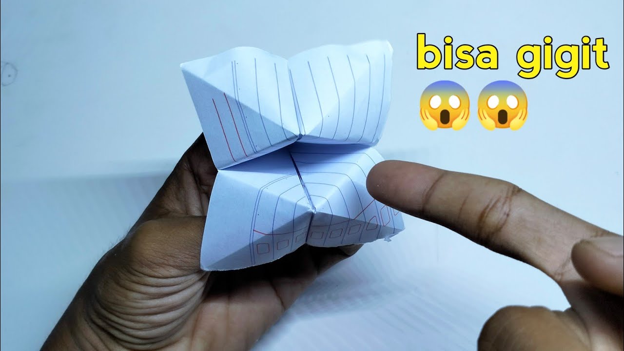 Cara Membuat mainan Dari kertas Yang bisa gigit - YouTube