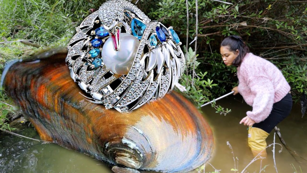 Rare Super Pearl Discovered, See How Girls Collect Mutant Giant Clams ...