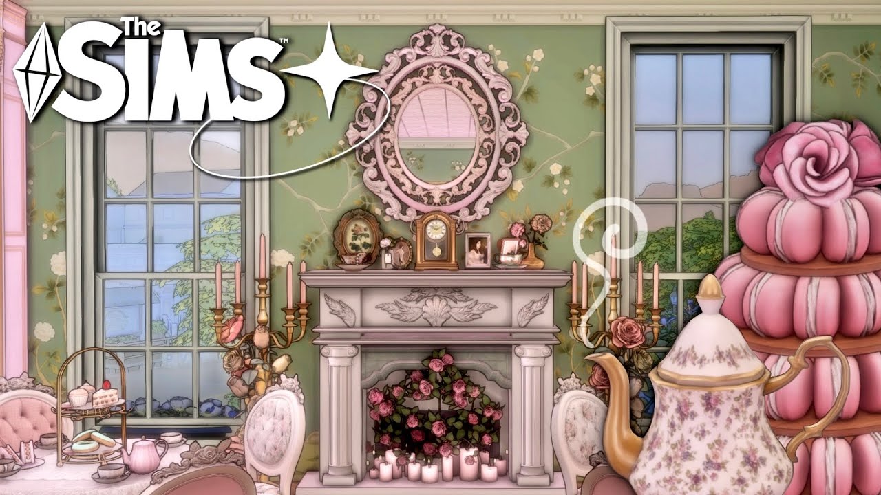 The Tea Room Sims 4 Stop Motion Build - YouTube