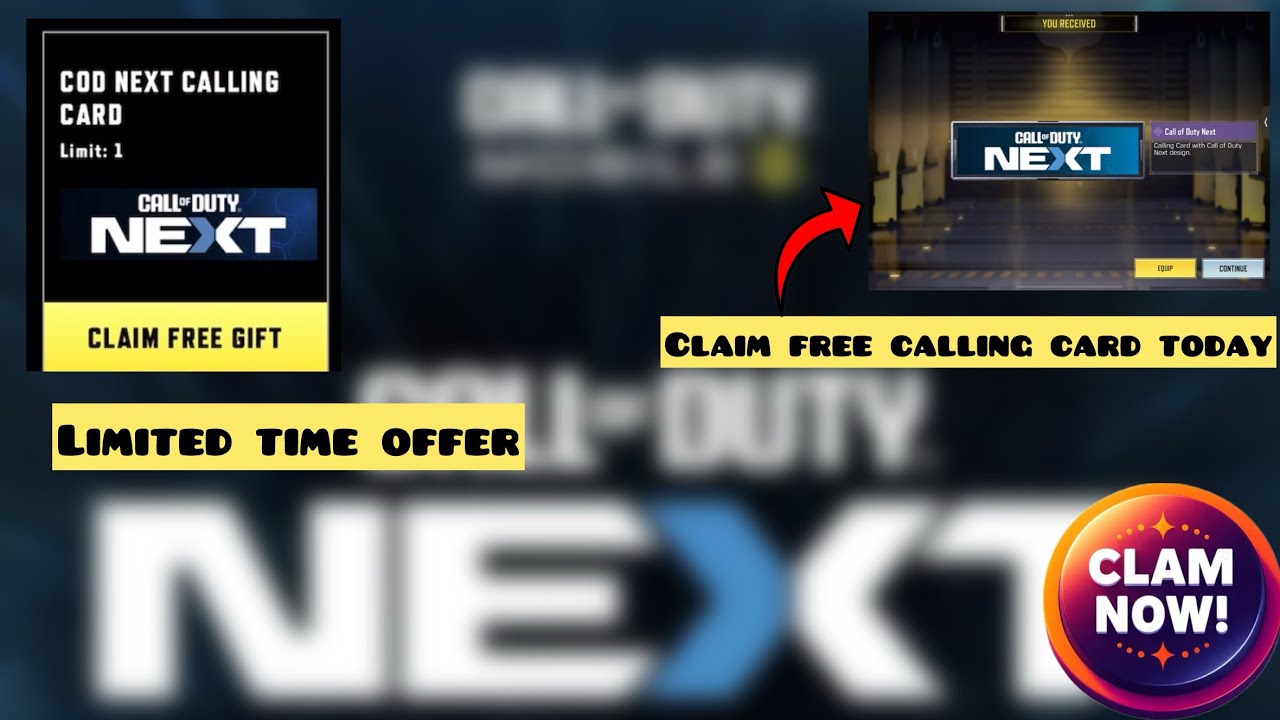 *NEW LIMITED EDITION* CODM NEXT Calling Card | CLAIM NOW FOR FREE #codm ...