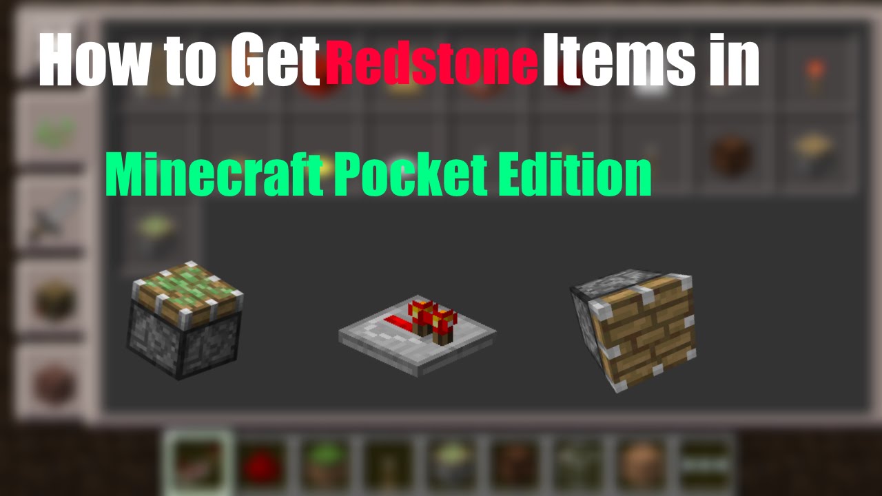 How to get Redstone Items in Minecraft Pocket Edition!! iPhone,iPad and ...