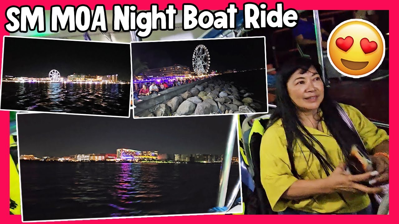 SM MOA Night Boat Ride! Relaxing Ride at Manila Bay - YouTube