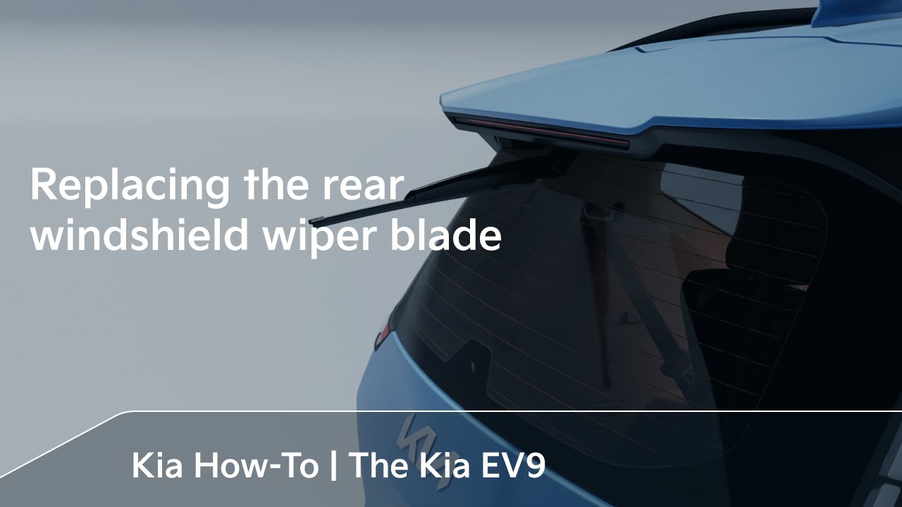 Replacing the rear windshield wiper blade｜The Kia EV9 - YouTube