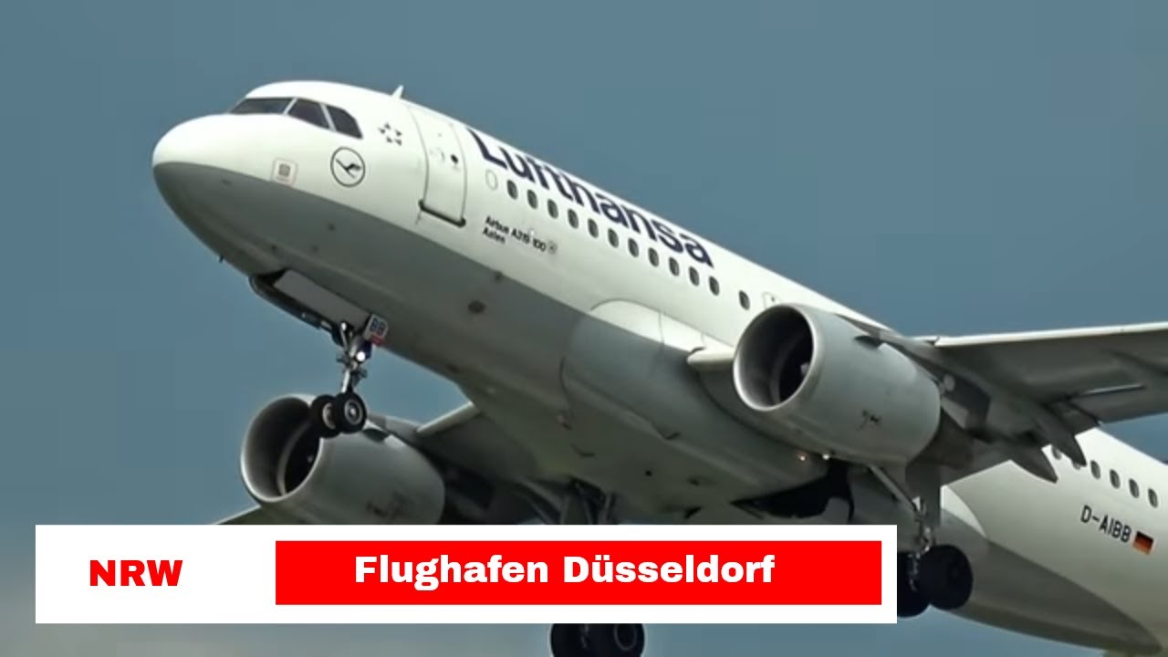 Flugzeug Landung und Flugzeug Start auf Flughafen Düsseldorf - YouTube