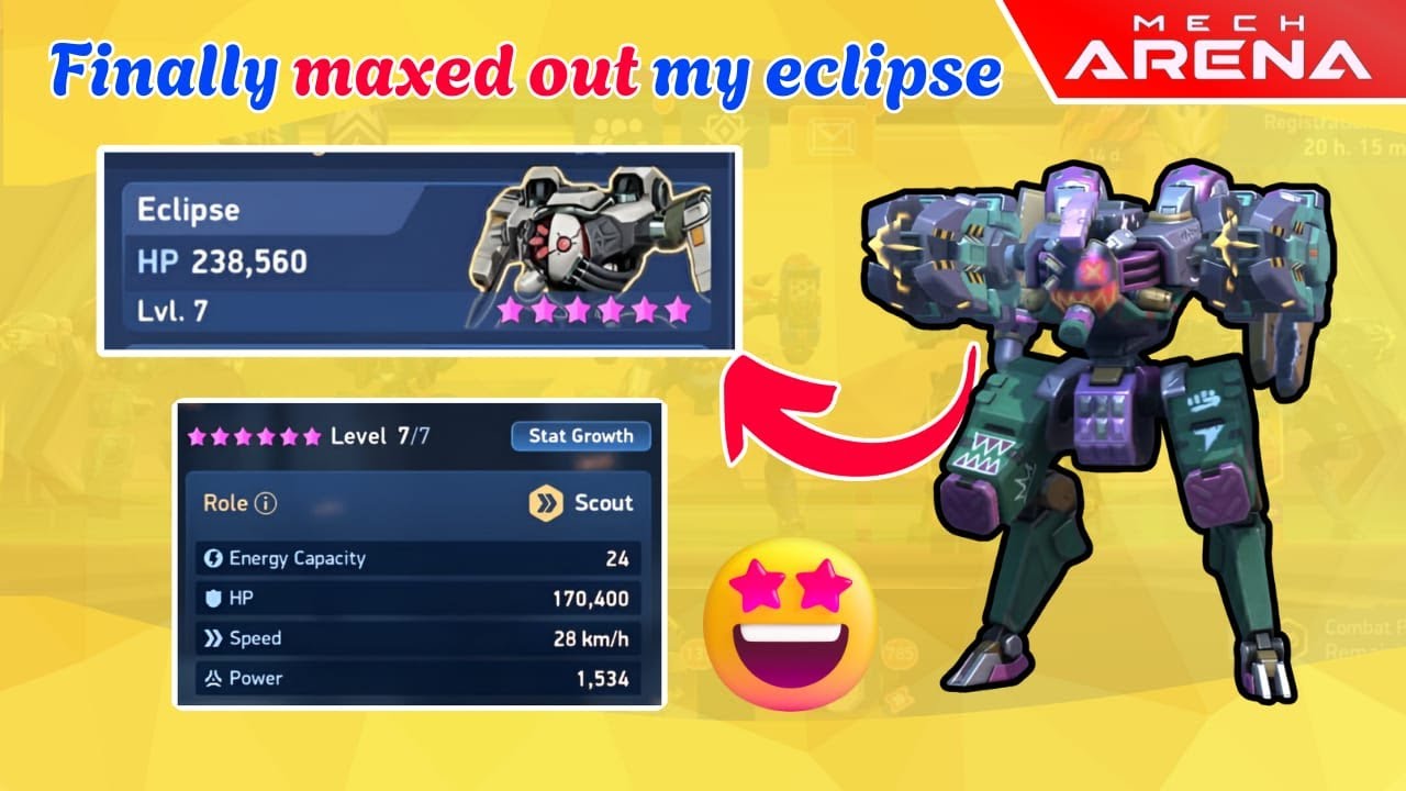 “I Just Maxed Out My ECLIPSE 🤯 | Free For All Battles | Mech Arena ...