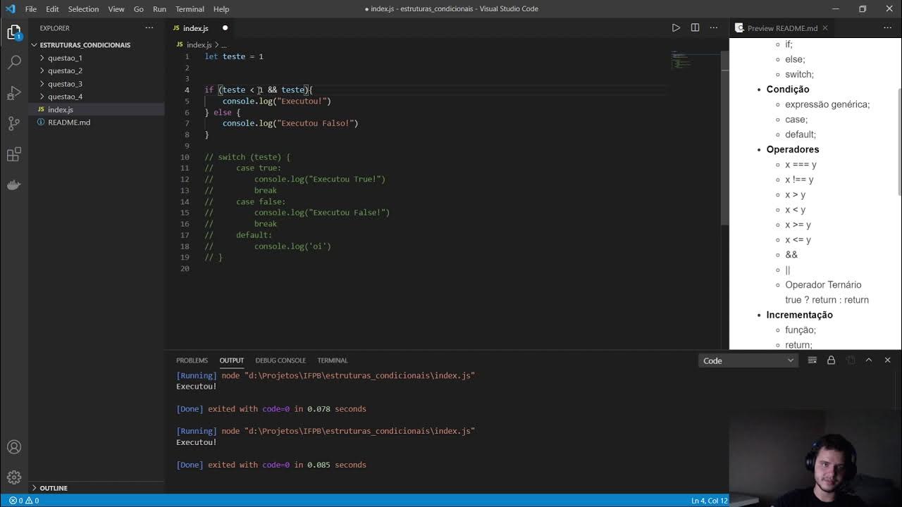 Estruturas Condicionais - Javascript - YouTube