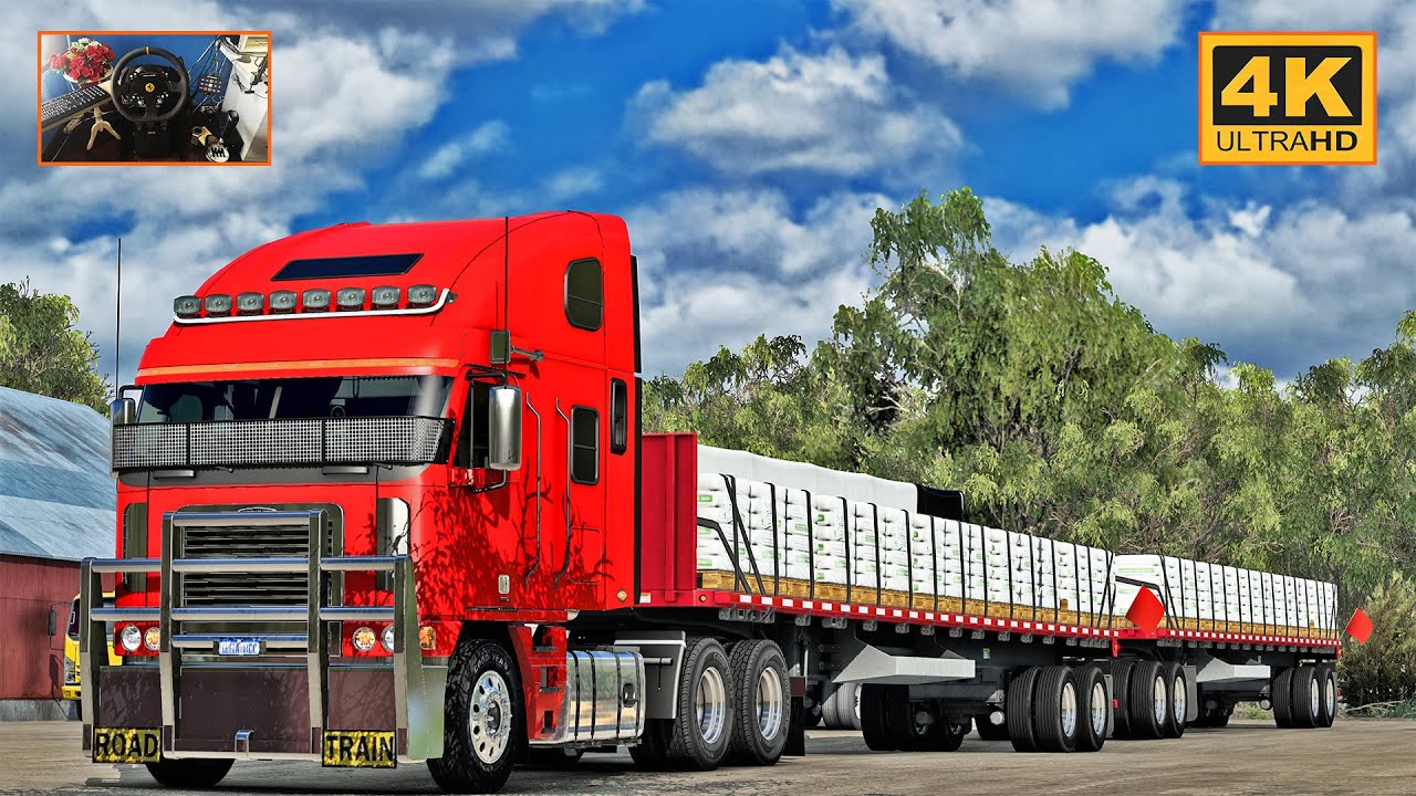 ATS Gameplay 4K + wheel cam | Freightliner Argosy w/ Cummins ISX EGR in ...