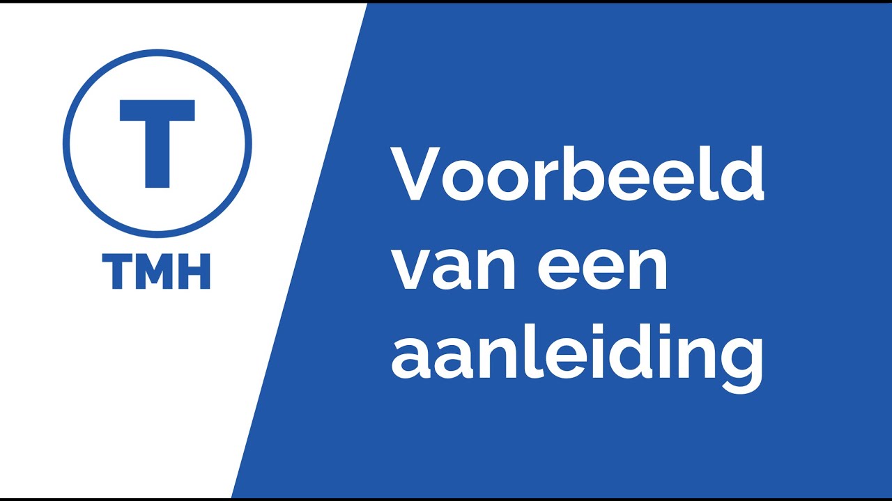 Voorbeeld van een aanleiding (hbo-scriptie) - YouTube