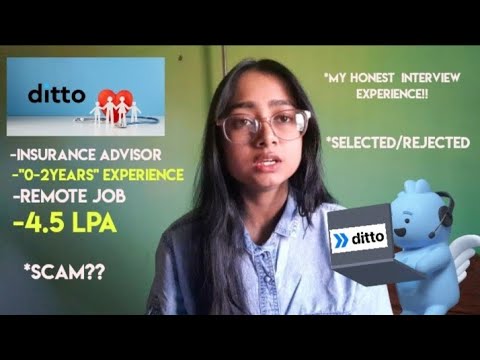 🖥Insurance Advisor Interview Experience/ Ditto/My Honest Story!! - YouTube