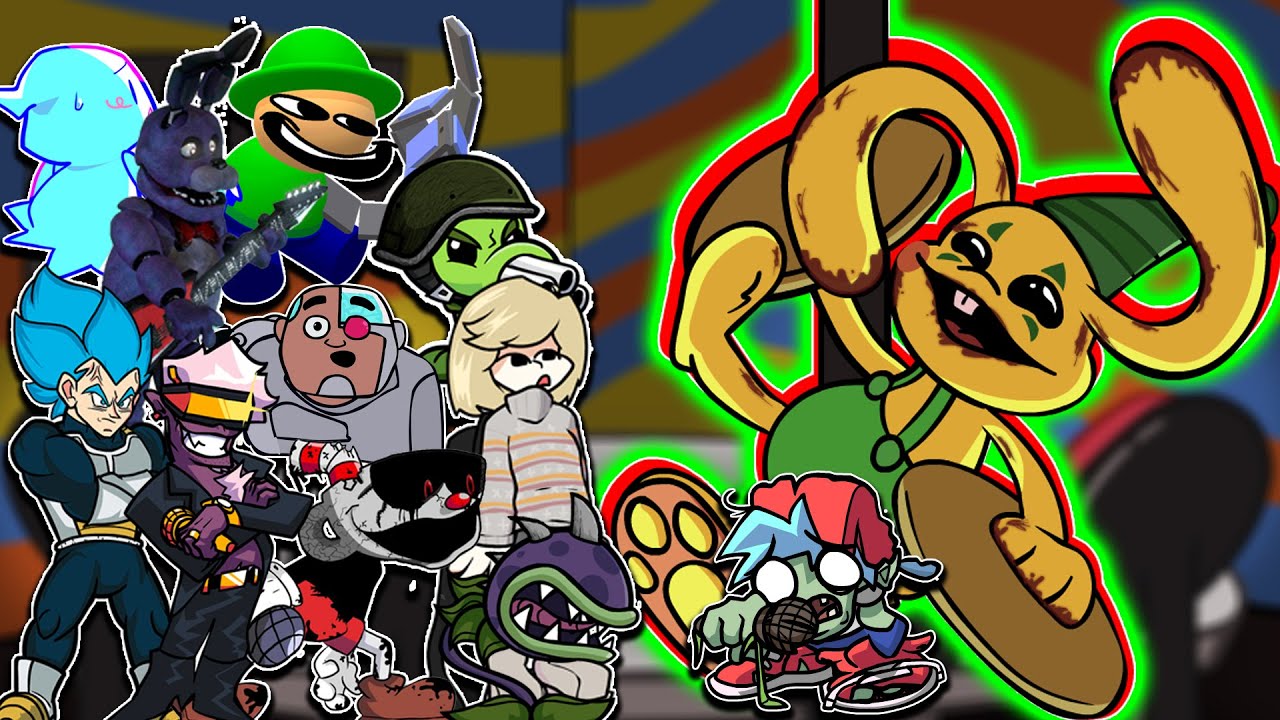 FNF VS Bunzo Bunny Pj Pug-A-Pillar 🎵Musical Memory-But Different ...