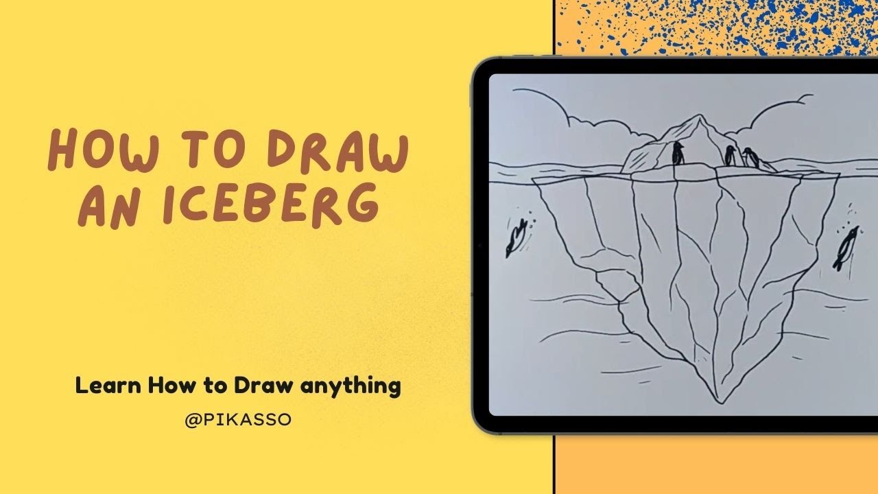 How to Draw an Iceberg - YouTube