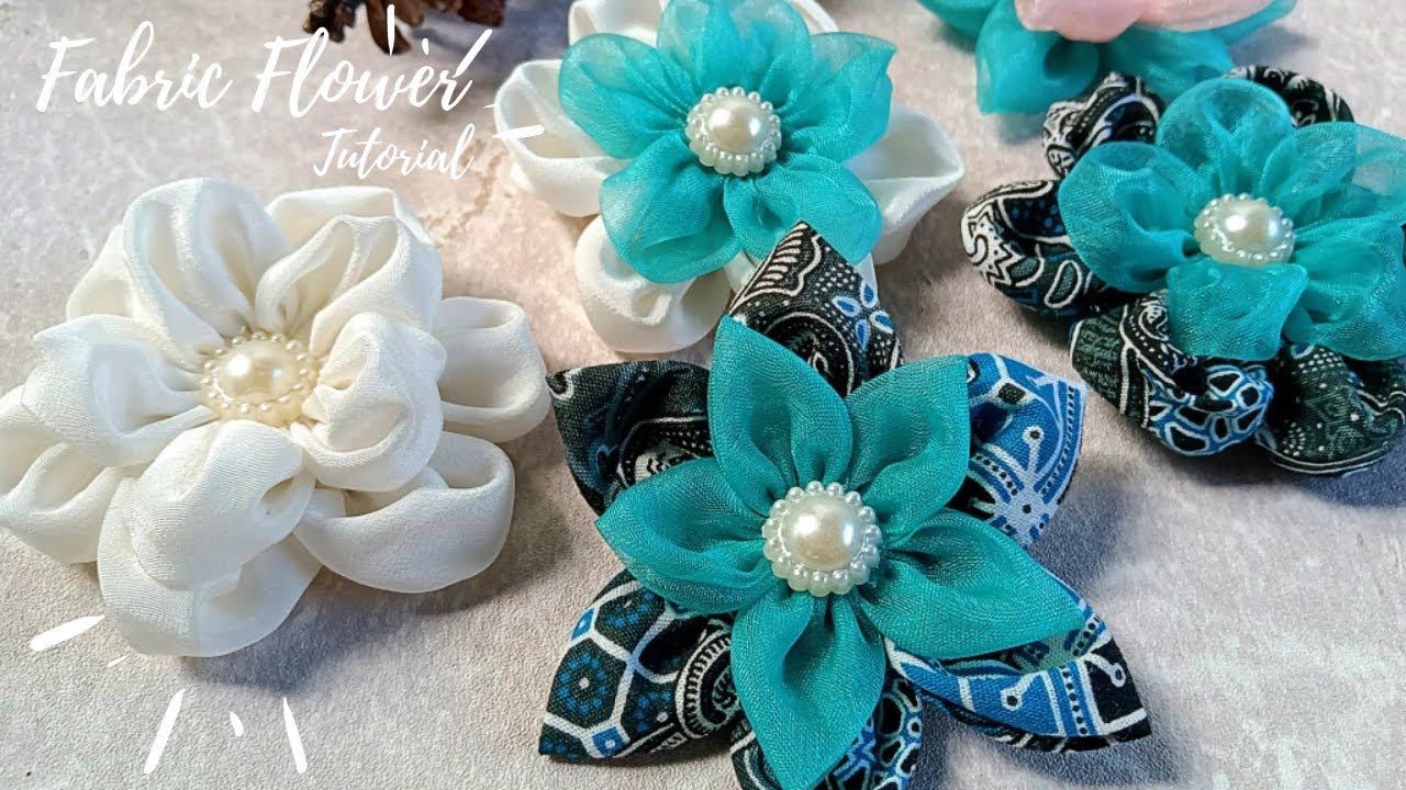 DIY | Cara Membuat Bros Bunga dari Kain Perca | Aplikasi Bunga Tumpuk ...