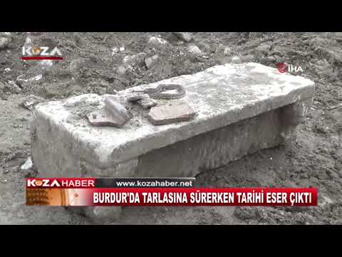 BURDUR'DA TARLASINA SÜRERKEN TARİHİ ESER ÇIKTI