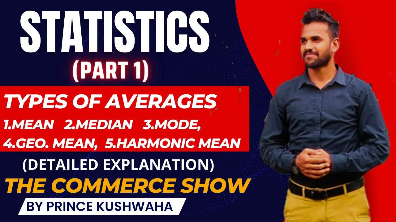 Part 1 - Types of Averages (Full Explanation) | Statistics | The ...