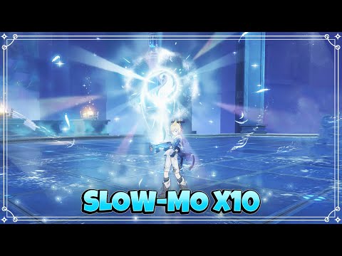 Mika in 1000% Slow Motion animation - Genshin Impact