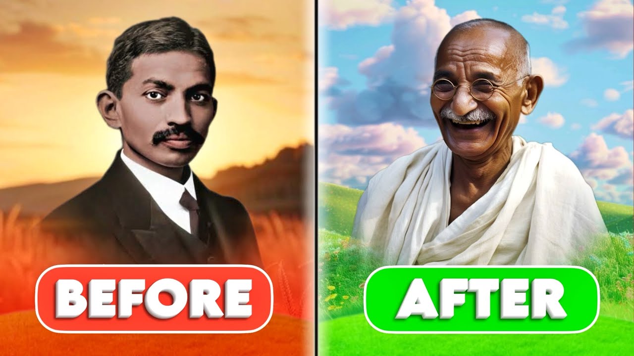 MAHATMA GANDHI・BEFORE AND AFTER | @BLINKxHUB💥 - YouTube