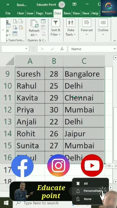 #excel #exceltips #exceltricks #learn #education #excelformula #exceltipshindi #exceltutorial # ...