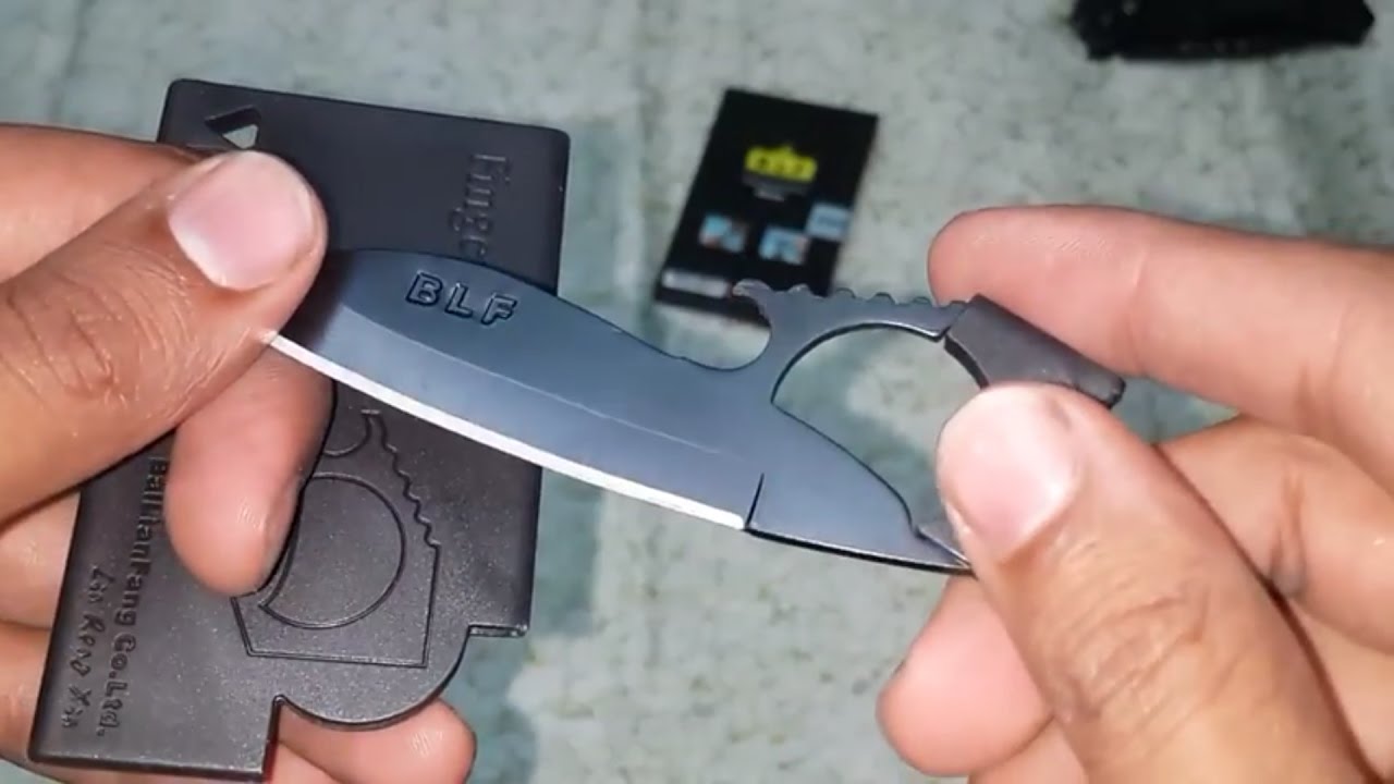 Credit Card Finger Knife Unboxing. - YouTube